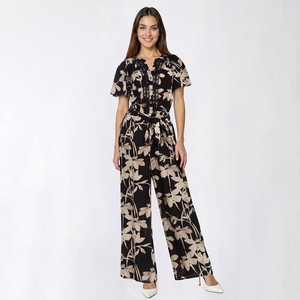 Click here for Womens Luxology Flutter Sleeve Crochet Trim Floral... prices